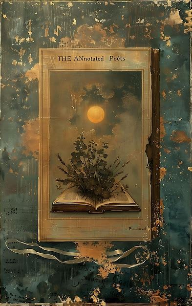 Premium Photo Vintage Poetry Book Cover With Elegant Design