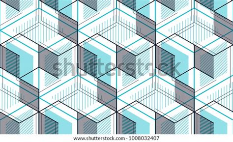 Geometric Cubes Abstract Seamless Pattern D Stock Vector Royalty Free Shutterstock