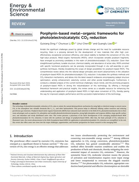 Pdf Porphyrin Based Metal Organic Frameworks For Photoelectro