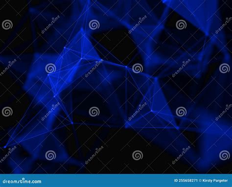 3d modern background with low poly plexus design stock illustration