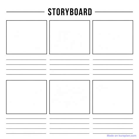 Story Six Panel Storyboard Template — Free Printable Diagram For