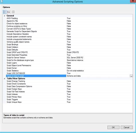 Sql 2012 Executed Generated Db Script In Sql 2008 R2 Database