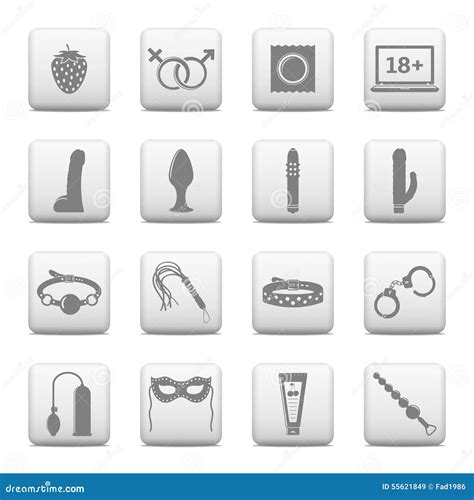 Sex Icons Set Stock Vector Illustration Of Handcuffs 55621849