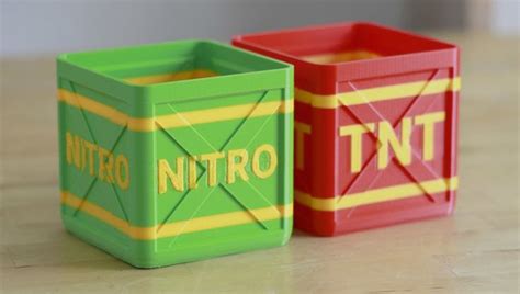 3d Prints Of The Nitro And Tnt Crates From Crash Bandicoot