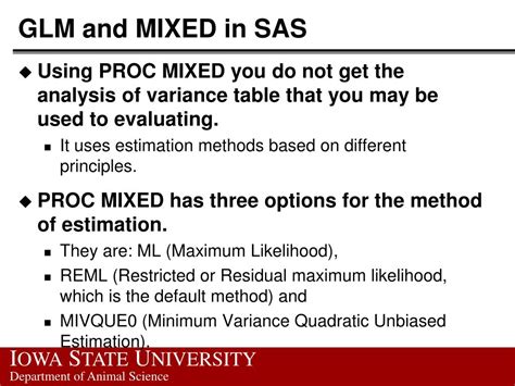 Ppt Use Of Proc Mixed To Analyze Experimental Data Powerpoint