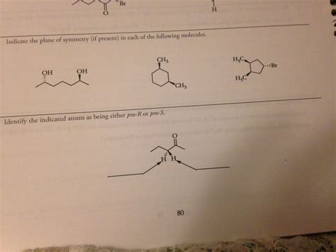 Solved Indicate The Plane Of Symmetry If Present In Each