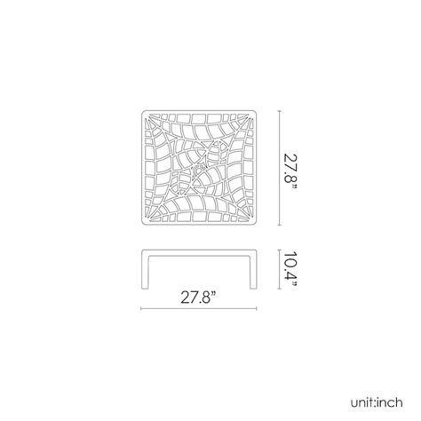 Lagoon Laurel Square Outdoor Coffee Table 278 In W X 278 In L 7215g6
