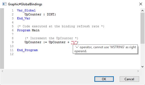 Properties Window Global Bindings Editor