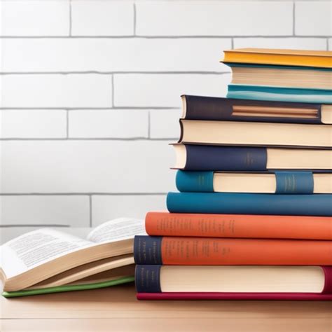 Premium AI Image Stack Of Various Books On A Table