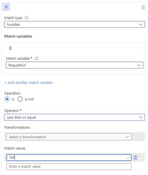 Azure Waf Custom Rule Match Type Number Microsoft Qanda