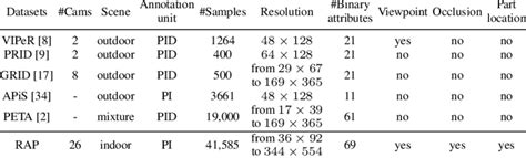 A Comparison Between Different Pedestrian Attribute Datasets