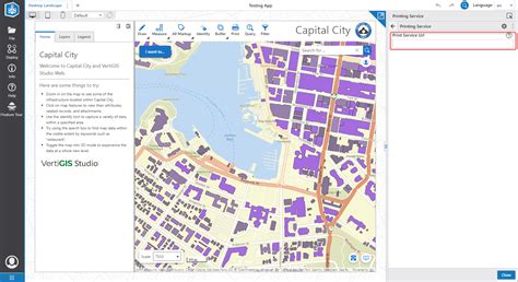 Using The Vertigis Studio Printing Engine In A Studio Web Application