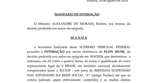 Política Real Em Tempo Real Alexandre De Moraes Intima Elon Musk