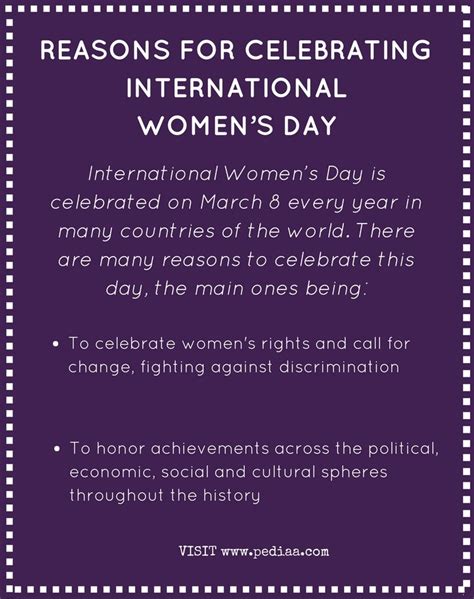 Reasons For Celebrating International Womens Day Pediaacom