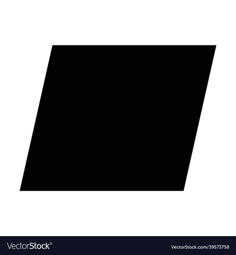 Parallelogram Shape Symbol Icon For Creative Vector Image