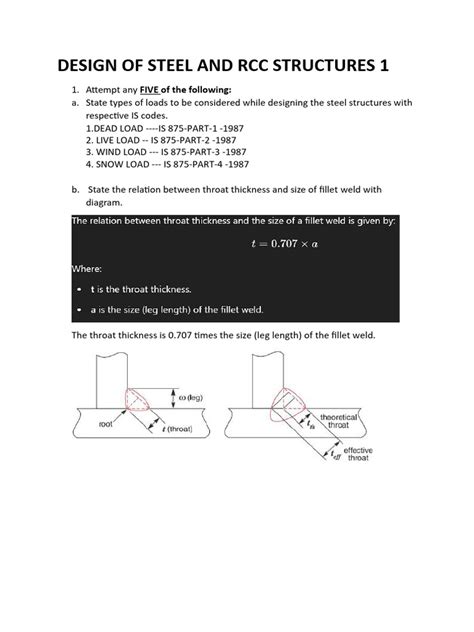 Design Of Steel And Rcc Structures 1 Pdf Strength Of Materials