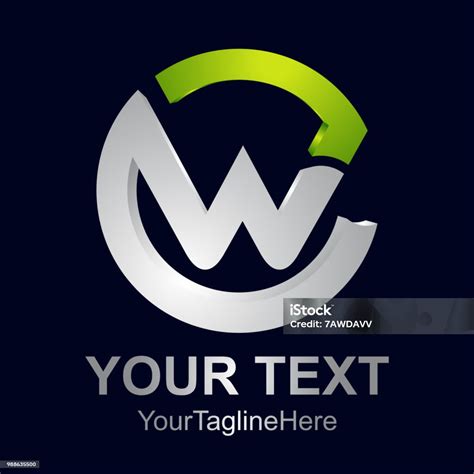3d 원형 편지 초기 추상 W 알파벳 로고 디자인 서식 파일 0명에 대한 스톡 벡터 아트 및 기타 이미지 0명 그림자 금속 Istock