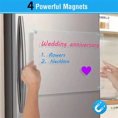 Acrylic Magnetic Dry Erase Board Fridge Clear Acrylic Magnet Temu