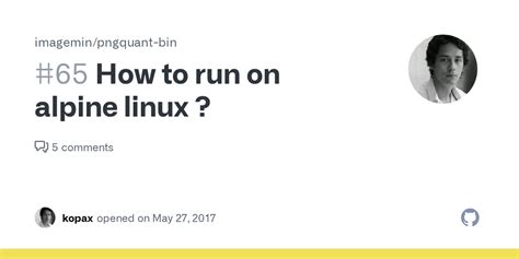 How To Run On Alpine Linux Issue 65 Imagemin Pngquant Bin GitHub