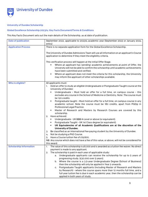 Global Excellence Scholarship Key Facts 2023 4 Pdf Postgraduate