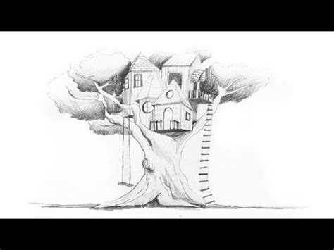 Comment Dessiner Une Cabane Dans Un Arbre Youtube