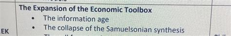 solved the expansion of the economic toolbox the