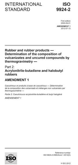 ISO Amd Rubber And Rubber Products Determination Of The Composition Of