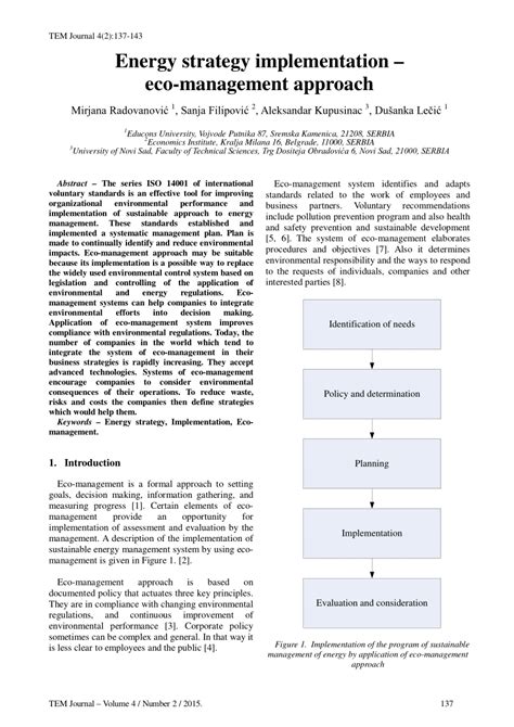 PDF Energy Strategy Implementation Eco Management Approach