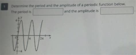 1 Determine The Period And The Amplitude Of A Periodic Function Below