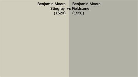 Benjamin Moore Stingray Vs Fieldstone Side By Side Comparison