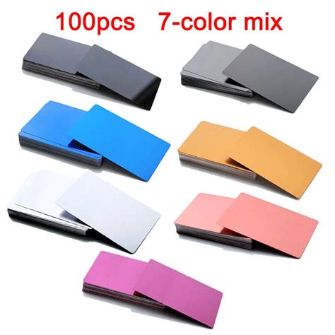 100 Pcs 빈 금속 명함 045mm 두께 알루미늄 합금 공백 카드 Diy 레이저 인쇄공구 부품 Aliexpress