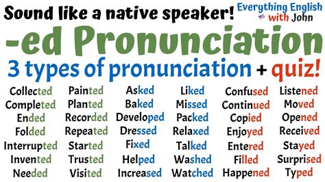 Ed Pronunciation In English How To Pronounce Ed 🇺🇸 With Practice