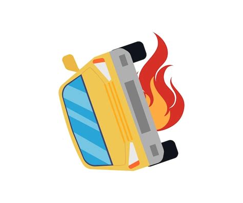 Ilustração de acidentes de carro Vetor Premium