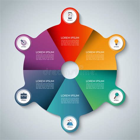 Infographic Design Template Business Concept Colorful Circle With