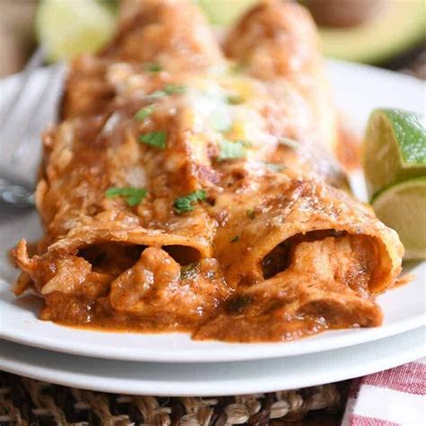 Red Chile Sauce Chicken Enchiladas Mels Kitchen Cafe