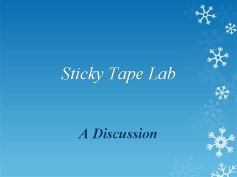 Sticky Tape Lab A Discussion Charge Which Items