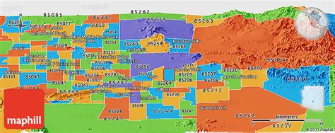 Political Panoramic Map Of Zip Code 85213