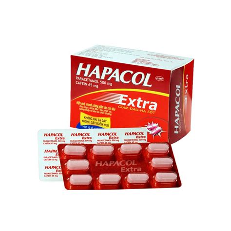 Thuốc Giảm đau Hạ Sốt Hapacol Extra 650mg Hộp 100 Viên Vivita