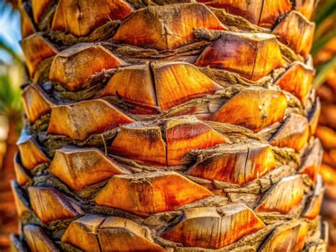 Unveiling The Intricate Texture Of A Palm Trees Bark A Detailed Closeup