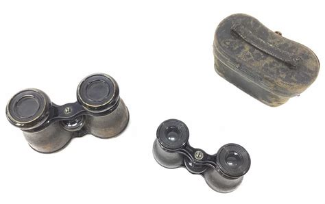 Lot 2pc Vintage Opera Glasses Lemaire Fab Paris