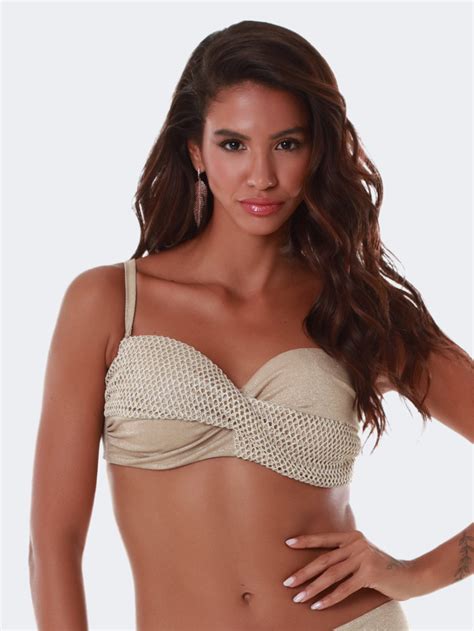 Blue Point Net Women Beach Bra Gold Mikesport Lebanon
