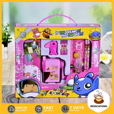 Jual Set Alat Tulis 12 In 1 Rautan Pensil Kotak Alat Tulis Penghapus