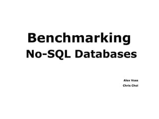 Benchmarking MongoDB And CouchBase PPT