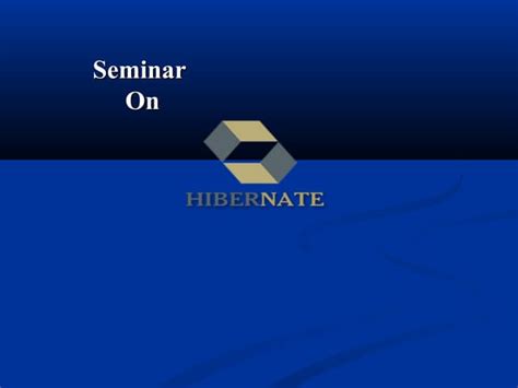 Hibernate Ppt