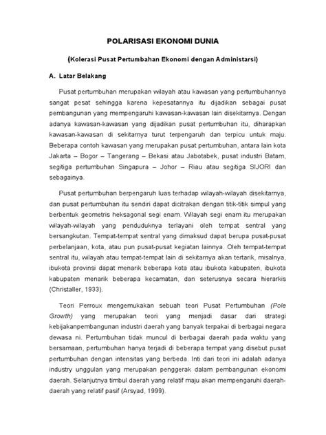 Polarisasi Ekonomi Dunia Pdf