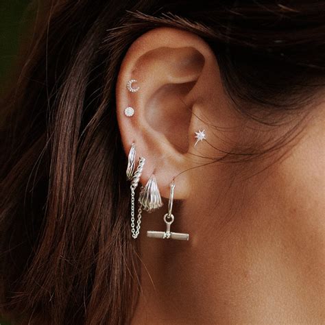 Rope And Chain Drop Earrings Sterling Silver Daisy London