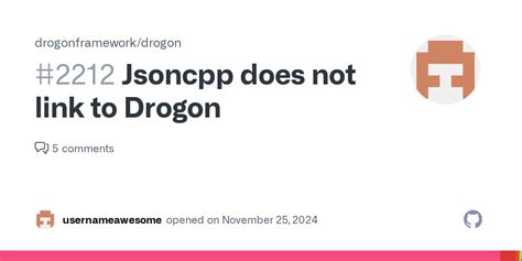 Jsoncpp Does Not Link To Drogon · Issue 2212 · Drogonframeworkdrogon