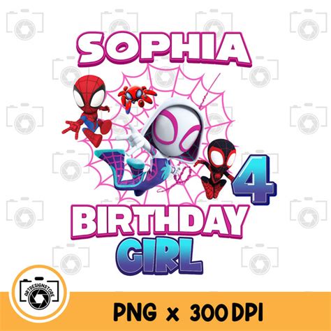 Spidey Birthday Girl Png Inspire Uplift