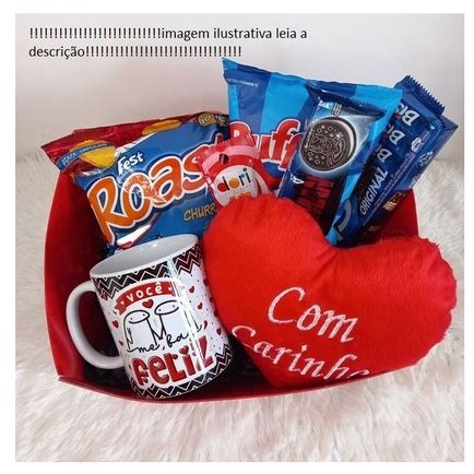 Cesta De Dia Dos Namorados Para Presentear Caneca Personalizada