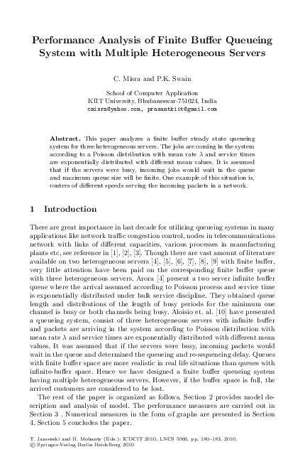 Pdf Performance Analysis Of Finite Buffer Queueing System With